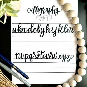 Modern Calligraphy Practice Sheet Set of 3 Hand Lettering Practice ...