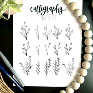 Modern Calligraphy Practice Set for Hand Lettering Worksheet Set for ...