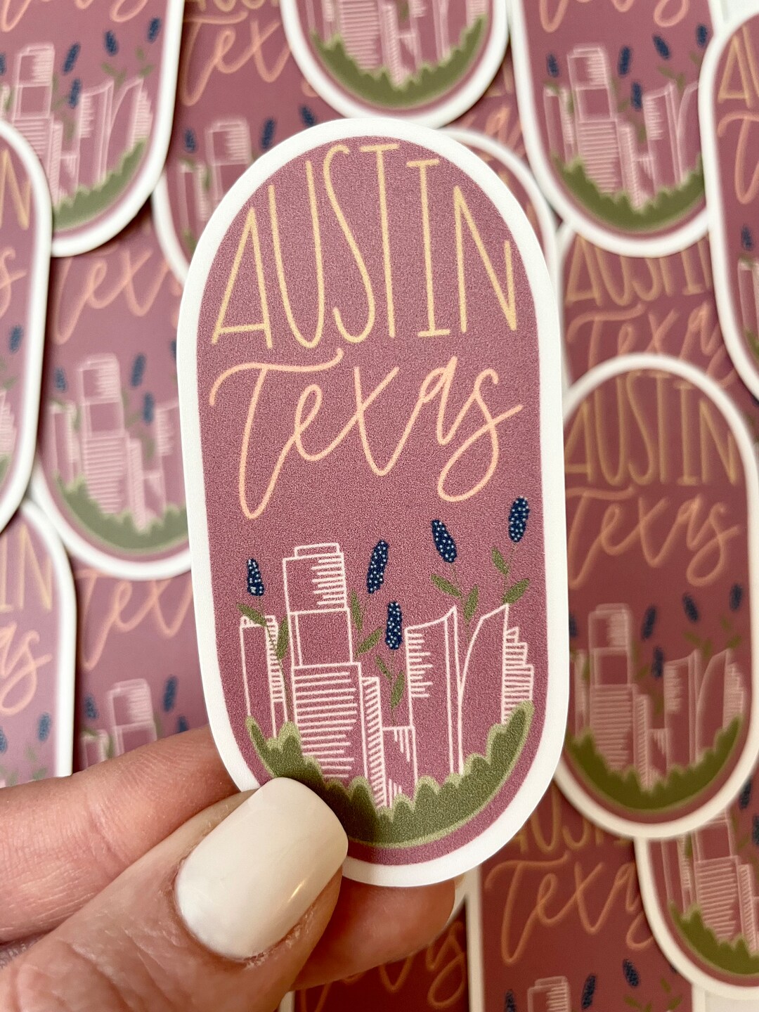 Sticker Austin Texas Skyline Sticker Gift Austin Texas Sticker of ...