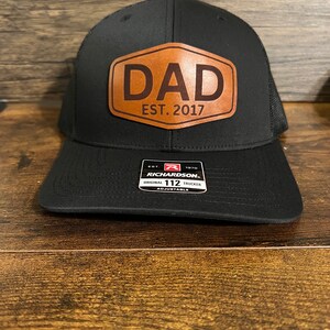 Personalized Dad Hat: Leather Patch, Established Year, New Dad Gift - Etsy