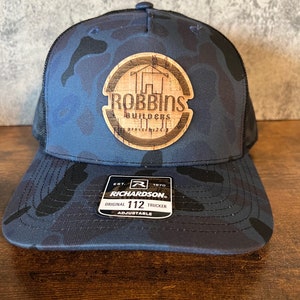 Richardson 112 PFP Custom Leather Patch Hat, Duck Camo, Printed Five ...