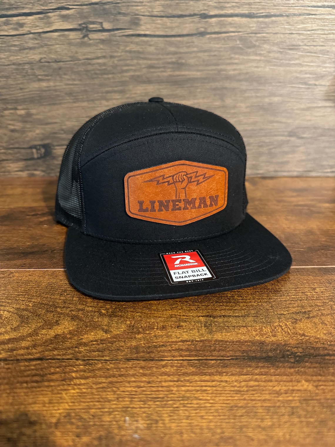 Leather Patch Lineman Hat - Richardson 112/168 - Power Lineman Gift - Etsy