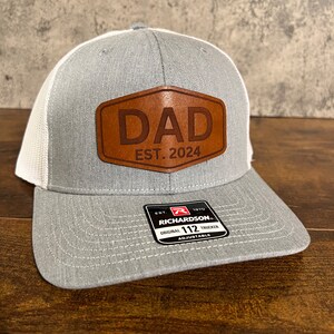 Personalized Dad Hat: Leather Patch, Established Year, New Dad Gift - Etsy