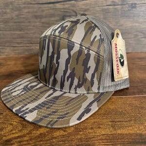 Bottomland Camo Custom Leather Patch Hats - Richardson 168 Custom Leather Patch Hat, Blank or ...