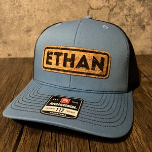 Custom Cork Patch TRUCKER Hats, Laser Engraved Logo on Cork Patch Hat ...