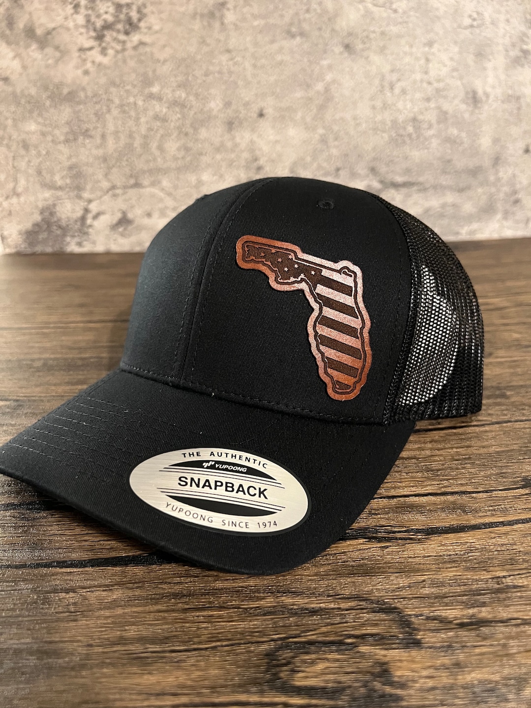 Florida American Flag Hat - State of Florida Leather Patch Hat With ...