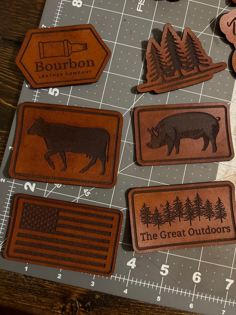 Personalized Leather Patch: Custom Laser Engraved Logo for Hats - Etsy