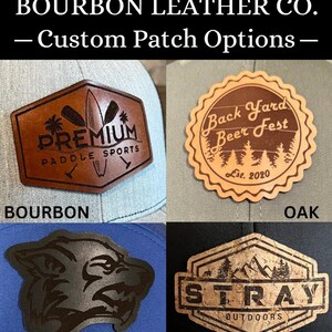 12 Custom Richardson 112 Trucker Hats: Laser Engraved Leather Patch Logo - Etsy