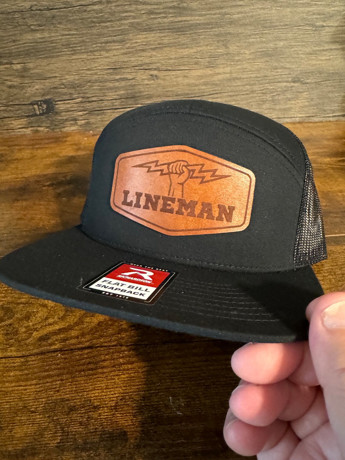 Leather Patch Lineman Hat - Richardson 112/168 - Power Lineman Gift - Etsy
