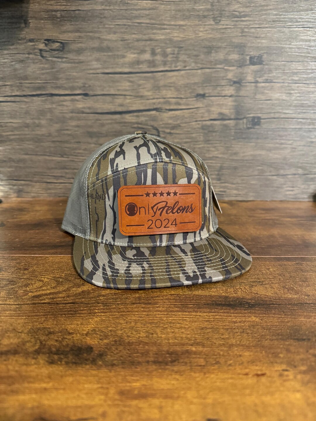 Bottomland Camo Custom Leather Patch Hats Richardson 168 Custom Leather ...