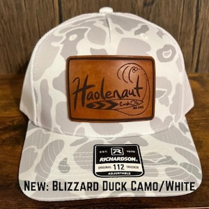 Richardson 112 PFP Custom Leather Patch Hat, Duck Camo, Printed Five ...