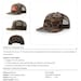 Richardson 112 PFP Custom Leather Patch Hat, Duck Camo, Printed Five ...
