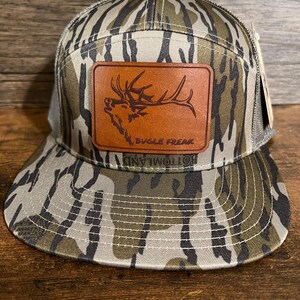 Bottomland Camo Custom Leather Patch Hats - Richardson 168 Custom Leather Patch Hat, Blank or ...