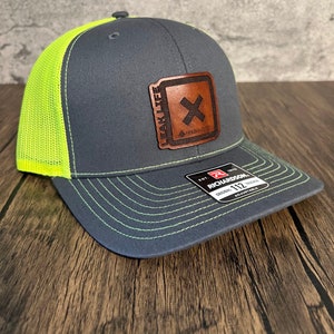 Custom Leather Patch Hat – Personalized Richardson Trucker Hat ...