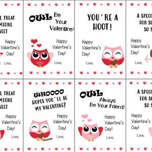 DIGITAL DOWNLOAD/PRINTABLE Valentine's Day Cards - Sweet Owl Love - Etsy
