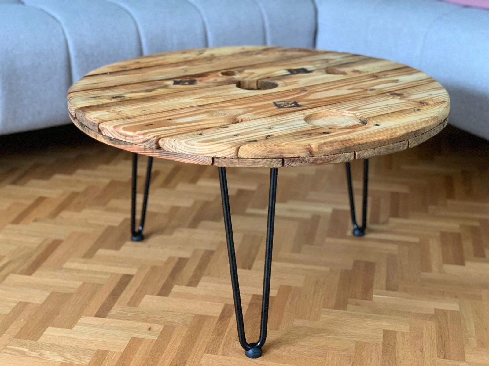 Cable Drum Coffee Table Side Table Sideboard Wood Reclaimed Wood Etsy