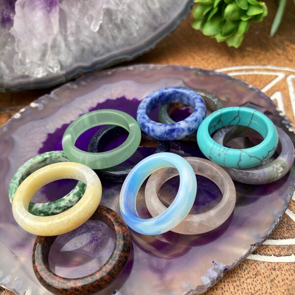 Healing Crystal Ring - Etsy UK