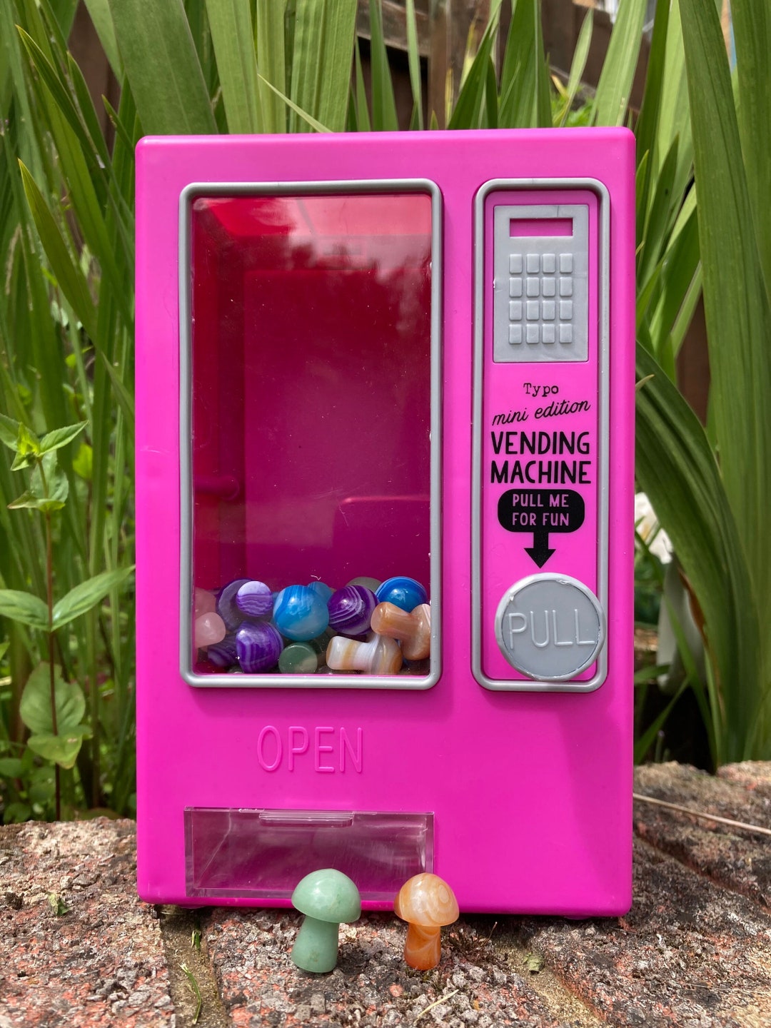 Mystery Crystal Mushroom Vending Machine Set of Two Mushrooms Crystal ...