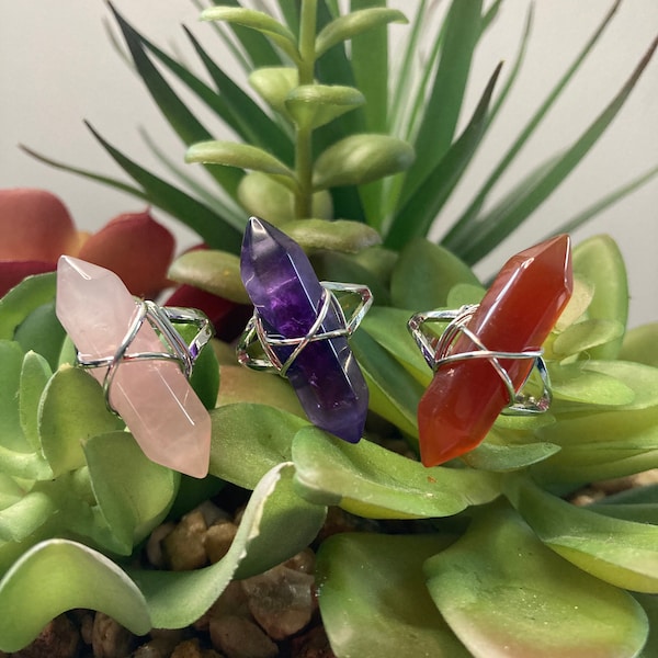 Crystal Point Ring - Etsy