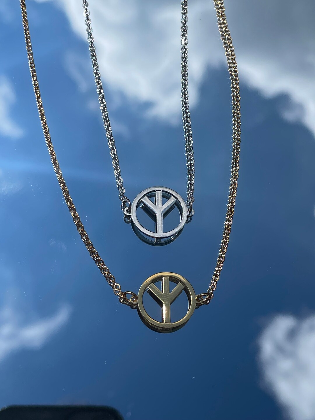 Algiz Norse Rune Protection Amulet Charm Necklace Silver or Gold Tone ...