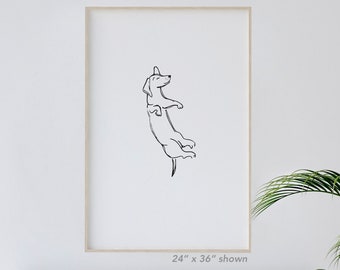 Dog Line Drawing - Etsy