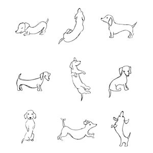 Weiner Dog Print, Dog Lover Best Gift, Dachshund Dog Wall Decor Art ...