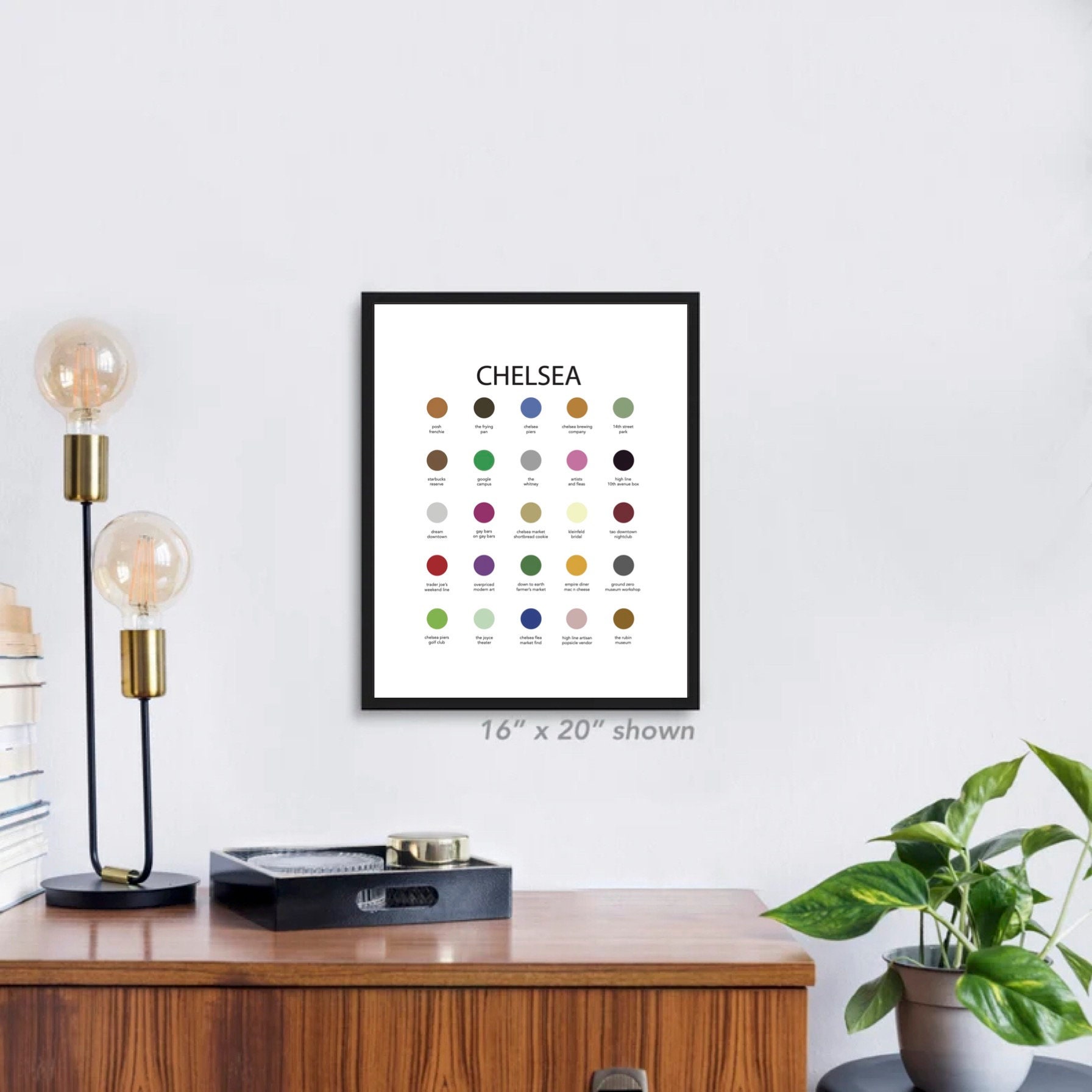 Chelsea New York City Color Palette Print New York Wall - Etsy