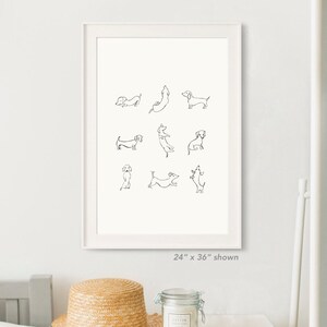 Weiner Dog Print, Dog Lover Best Gift, Dachshund Dog Wall Decor Art ...