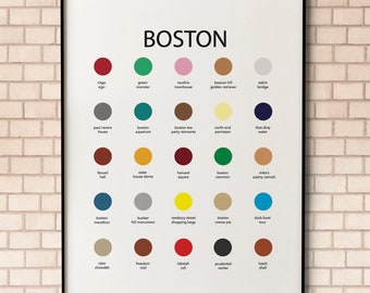 Boston Color Palette Print - Etsy