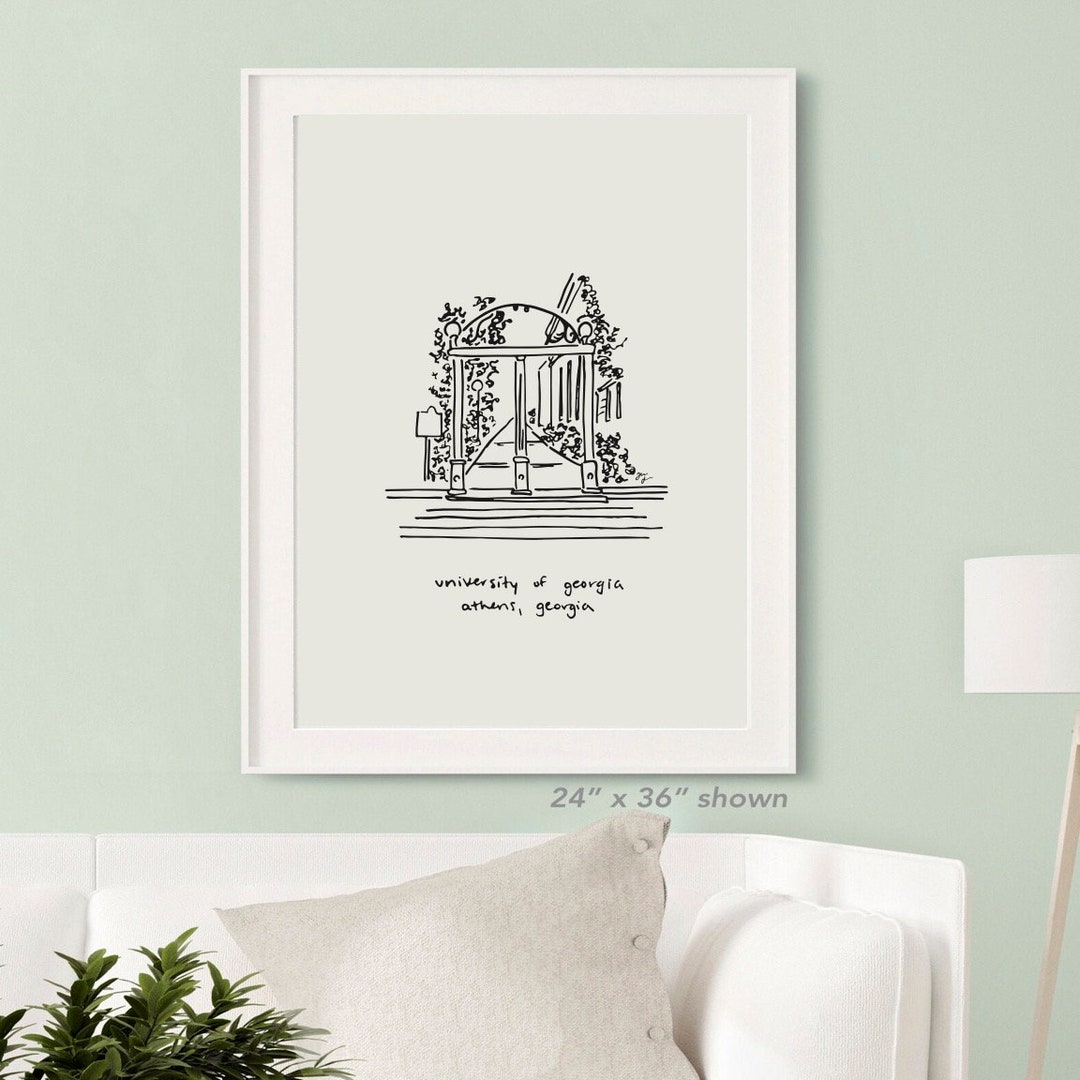 University of GA Poster Print, UGA Georgia Bulldogs, Athens Georgia ...