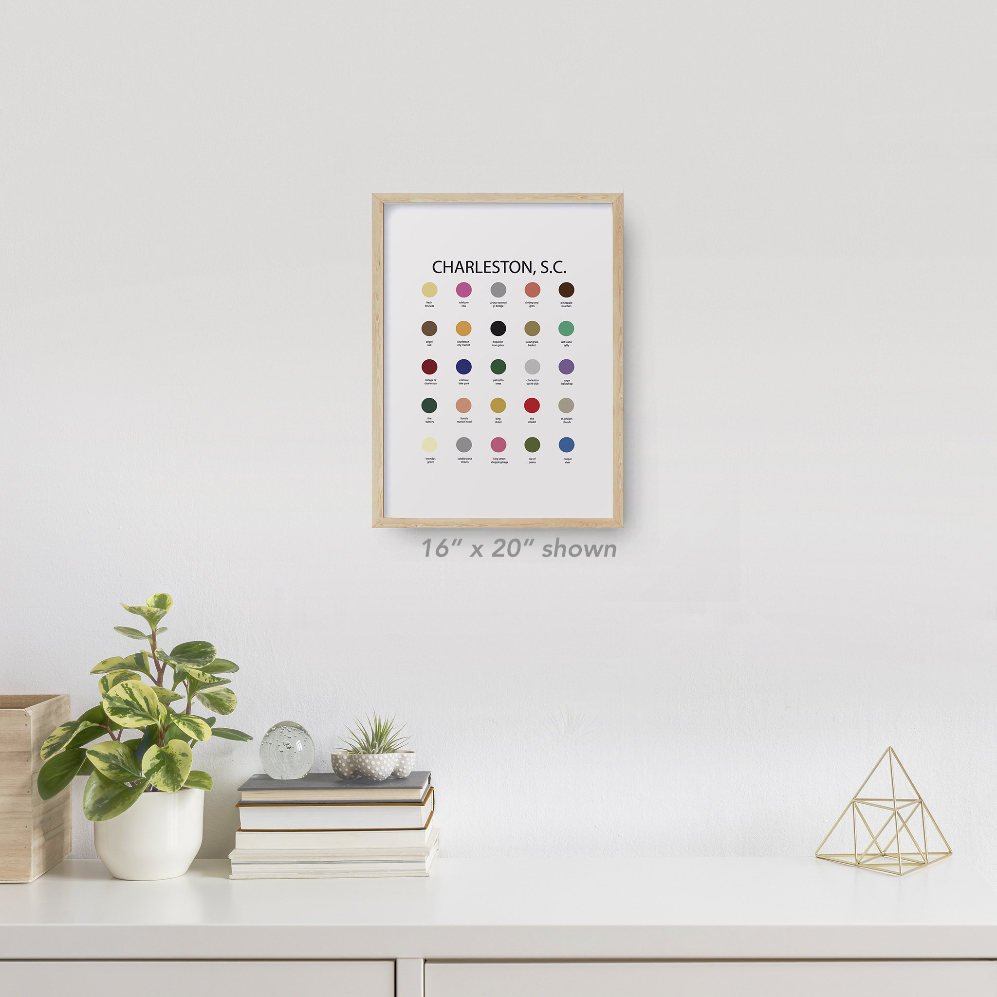 Charleston South Carolina Color Palette South Carolina Map | Etsy