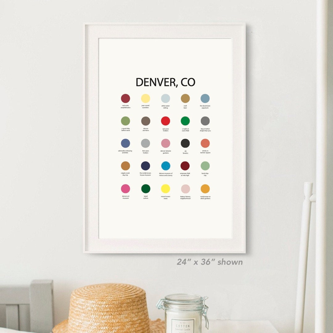 Denver Colorado CO Home Design Decor Gift, Denver Gift for Girlfriend ...