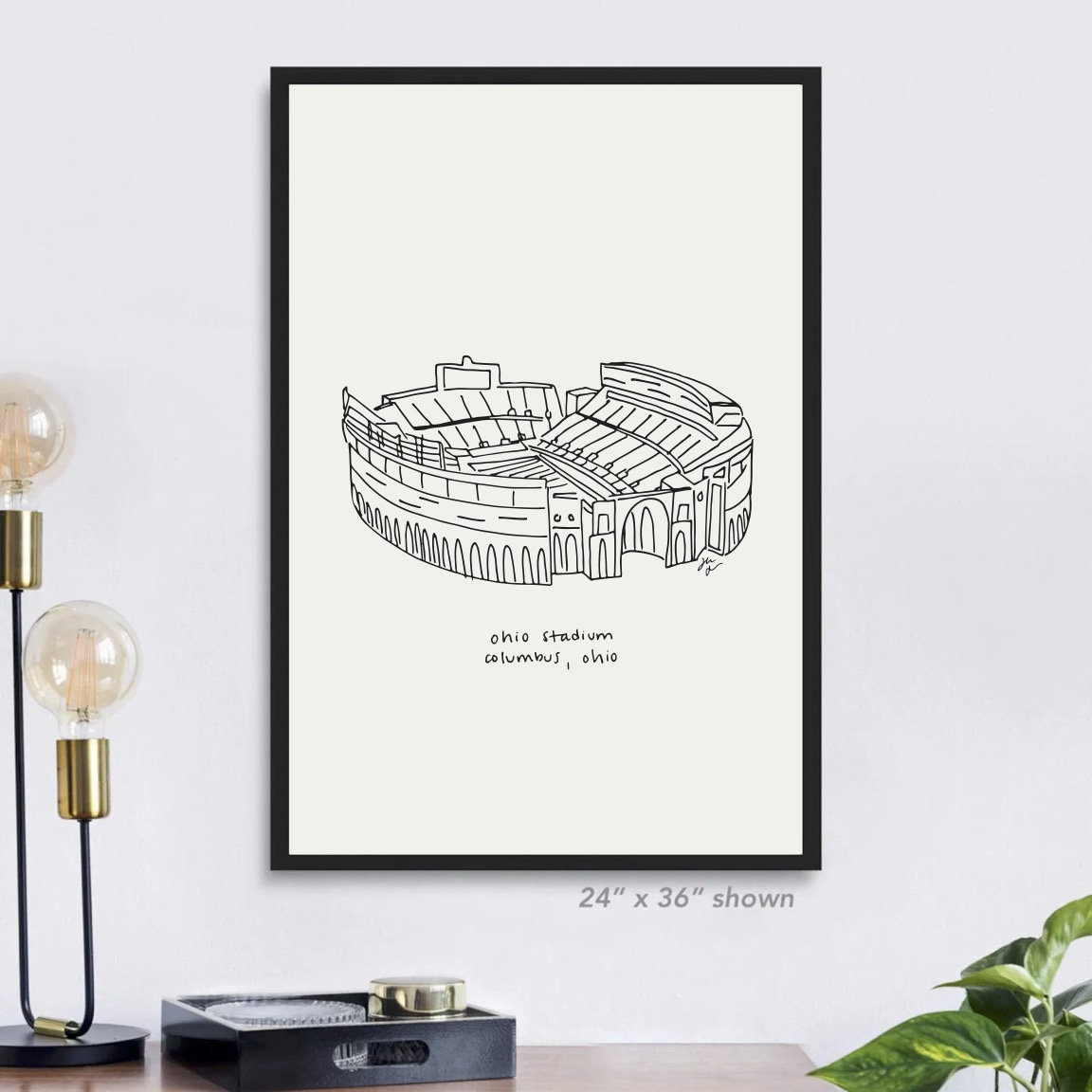 Ohio Stadium Ohio State University Football Stadium Drawing - Etsy