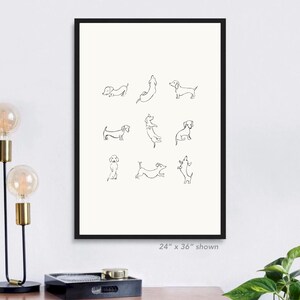 Weiner Dog Print, Dog Lover Best Gift, Dachshund Dog Wall Decor Art ...