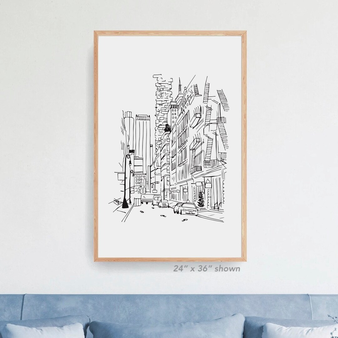 Soho Print, Minimalist Soho Print, Soho Streets Wall Decor, Jenga ...