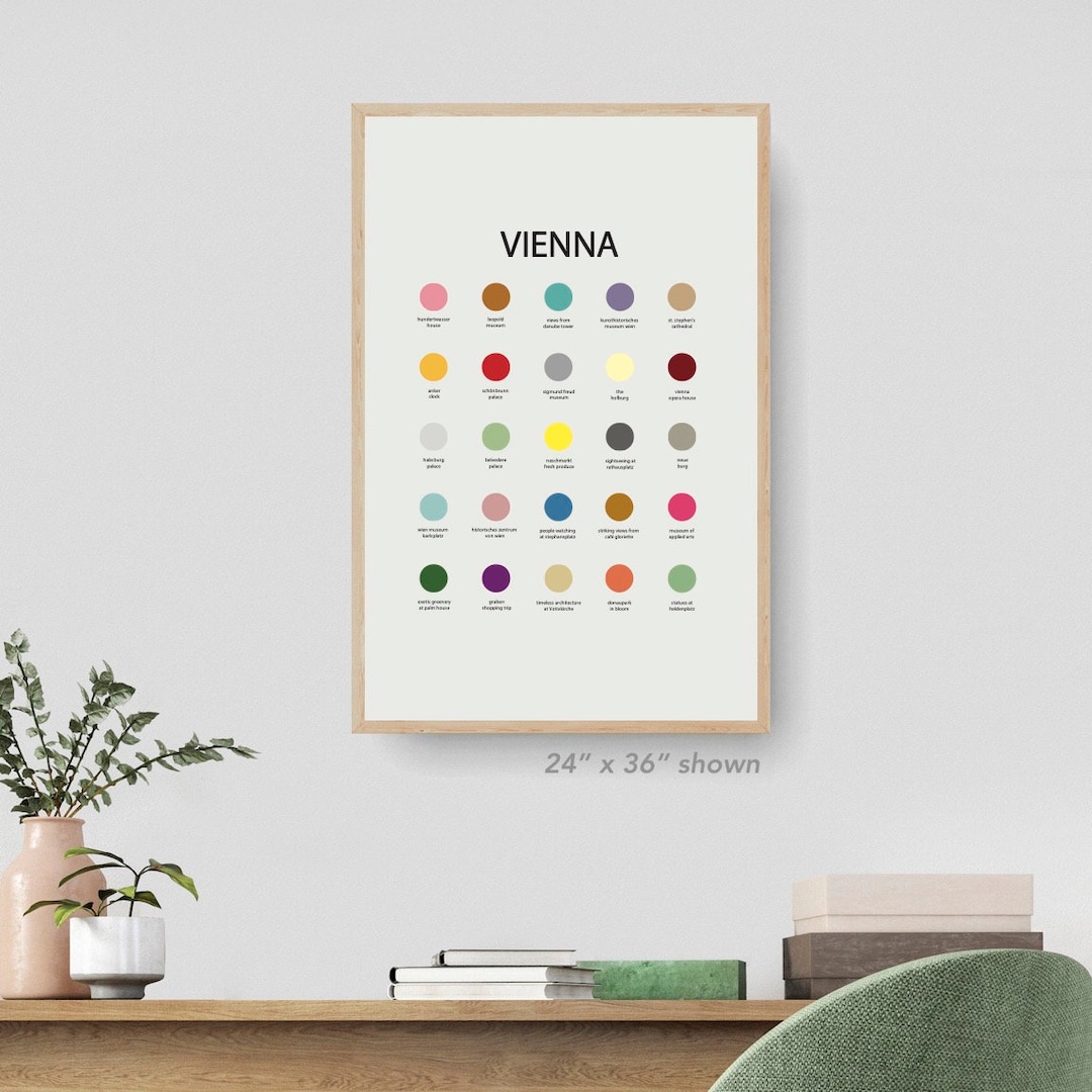 Vienna Austria Color Palette Print, Vienna Austria Travel Poster ...