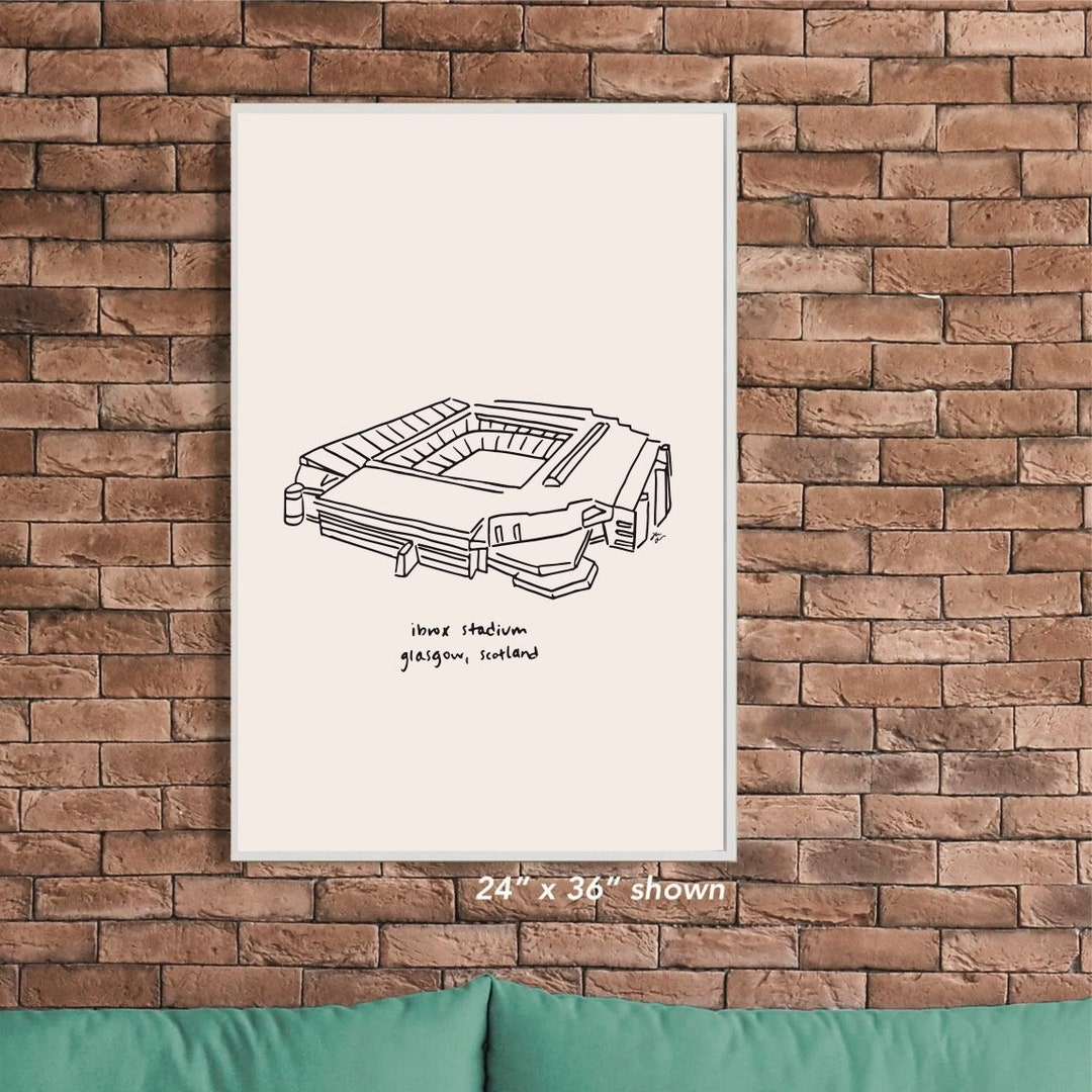 Ibrox Stadium Glasgow Scotland Rangers F.C. Fan Poster Art - Etsy
