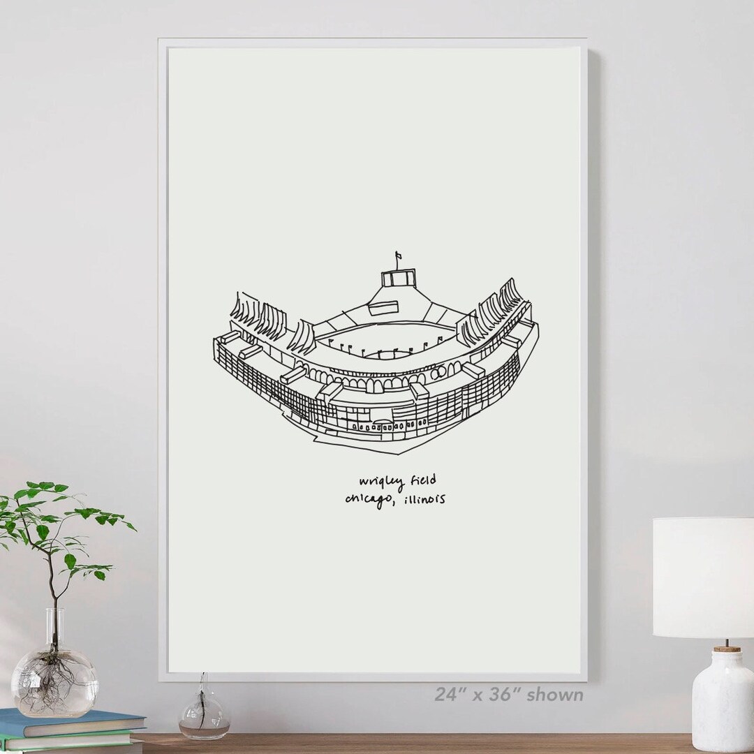 Wrigley Field Chicago Cubs, Chicago Cubs Fan Art, Cubs Baseball Art ...