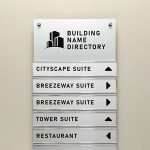 Personalize Removable Directory Sign - Silver Metal Directory Sign - 12 ...