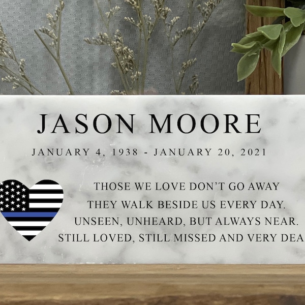 Police Officer Memorial Plaque - Etsy