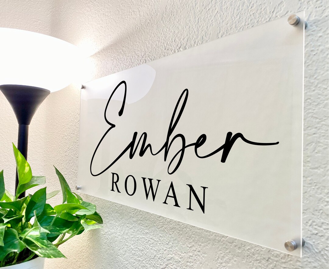 Personalized Clear Acrylic KIDS NAME SIGN, Kids Home Décor and Baby ...