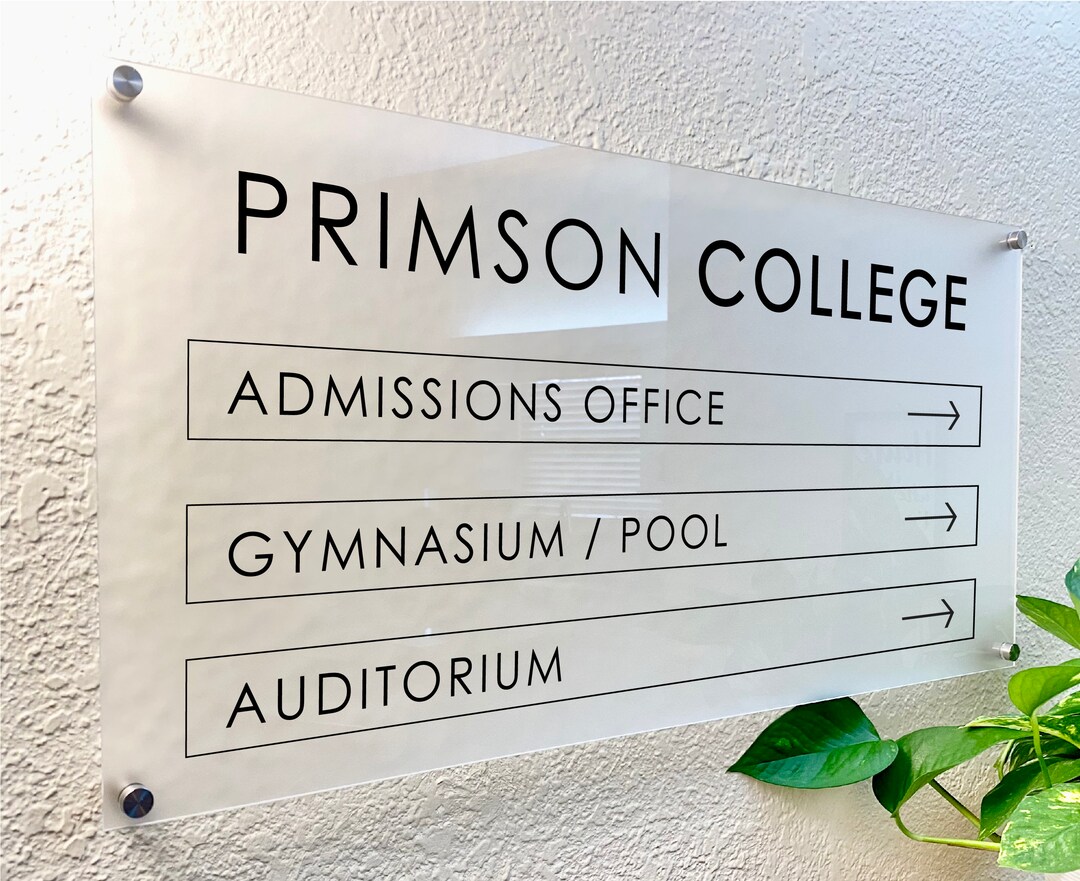 Office BUILDING BUSINESS Directory Acrylic SIGN, Personalized Building ...