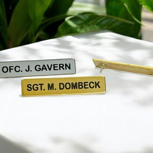 Military Style Name Badges - Metal Name Badges - Custom Engraved Name ...
