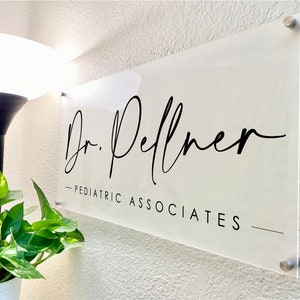 Personalized Transparent ACRYLIC BUSINESS Logo SIGN, Home Office ...