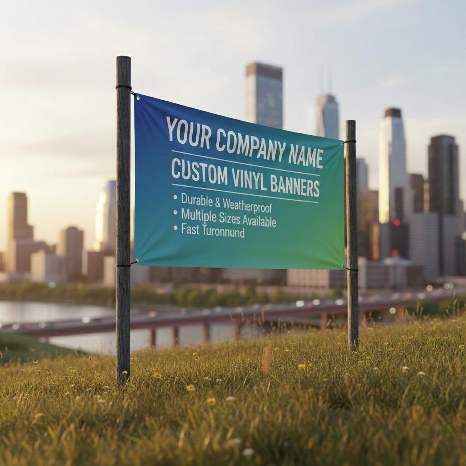 Custom Vinyl Banner – Durable Outdoor Sign With Free Grommets, Full ...