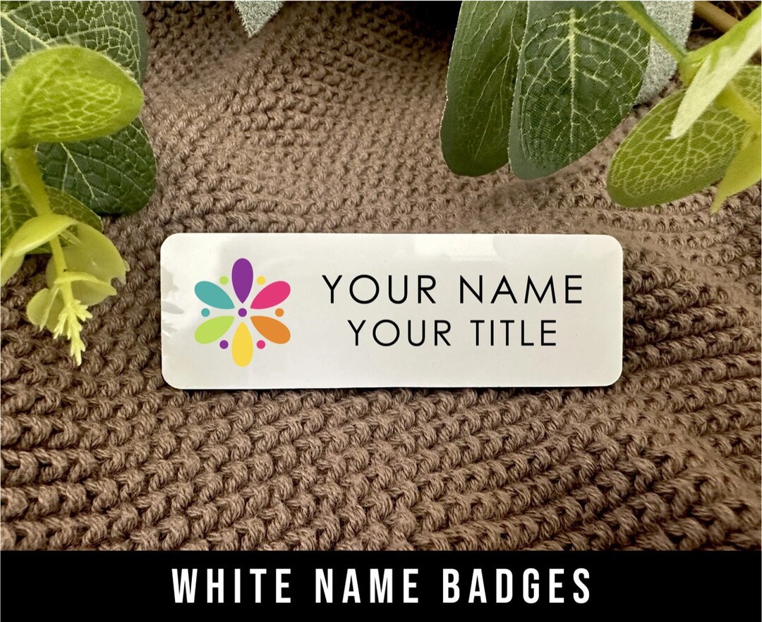 BUSINESS Title and Logo NAME Magnetic Backing Personalized BADGE ...