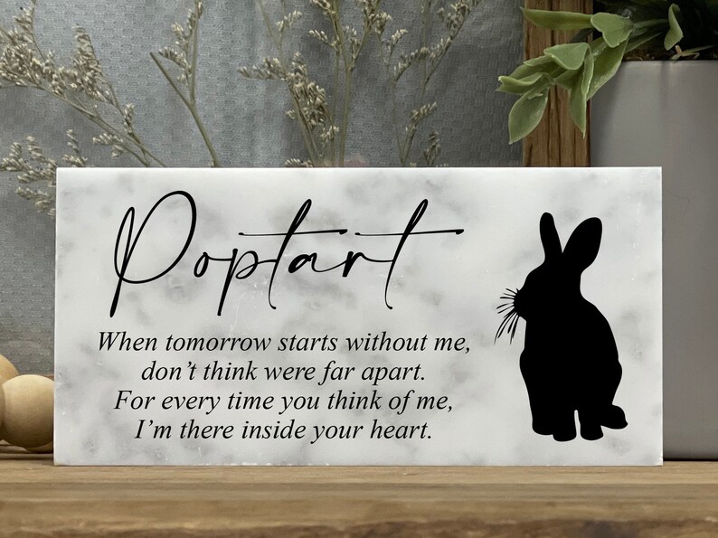 Pet Rabbit Memorial Stone - Personalized Gift - 3x6 and 4x8 Marble ...
