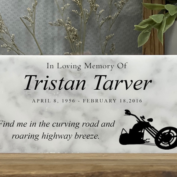 Motorcycle Headstones for Cemetery - Etsy