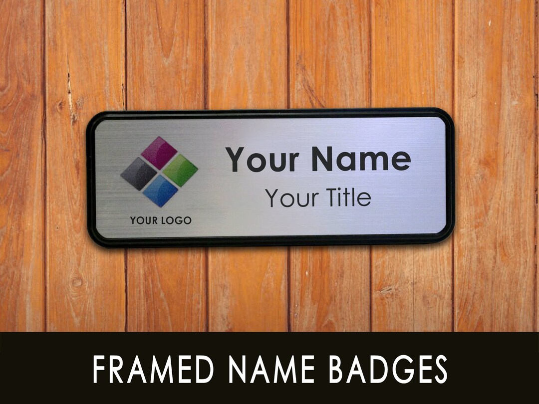 Custom NAME & PROFESSIONAL Logo Magnetic TAGS, Design Your Own Company ...