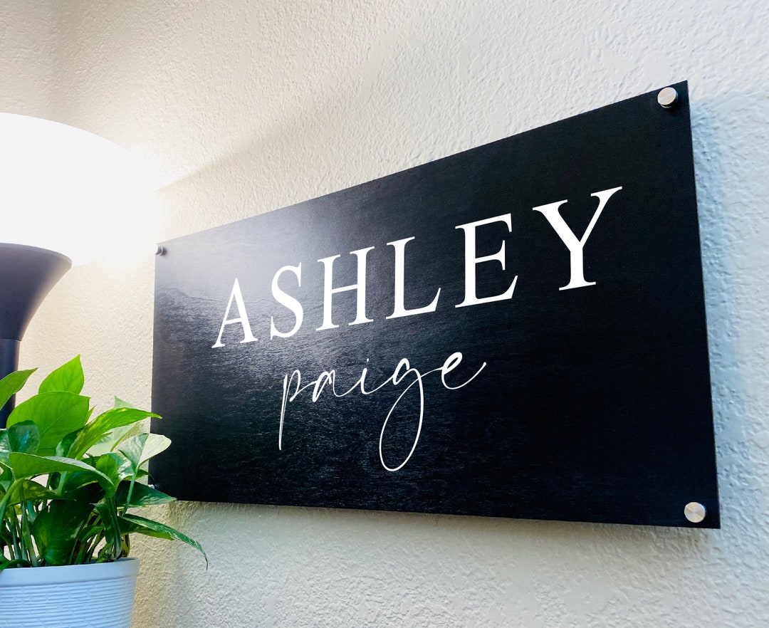 REAL Wood Name Sign | Kids Name Sign | Kids Room Sign | White Sign ...